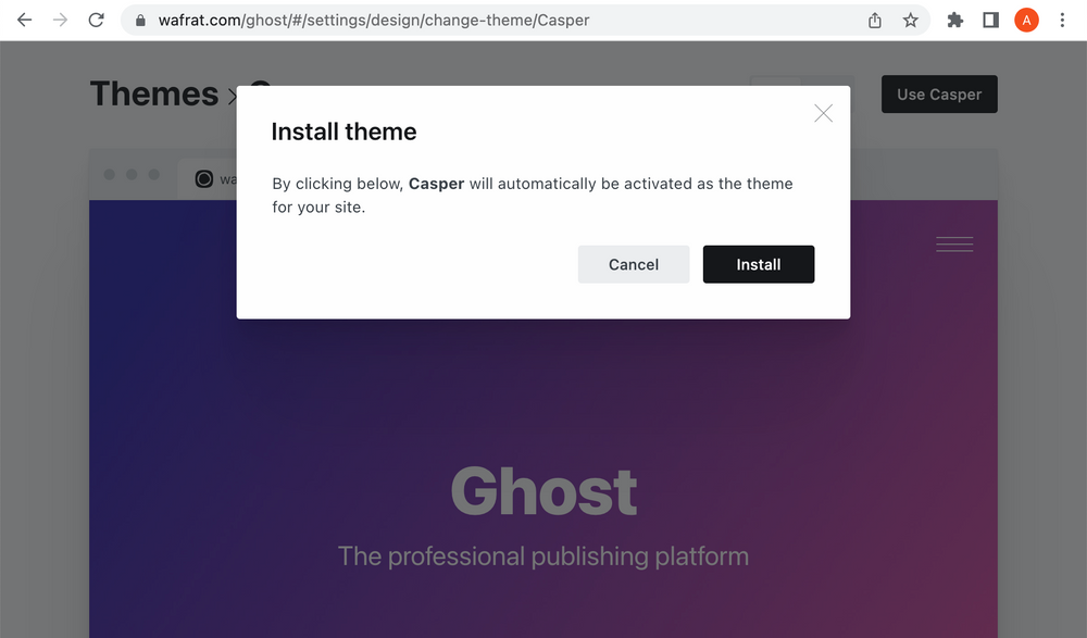 Remove "Powered by Ghost" on a Ghost blog
